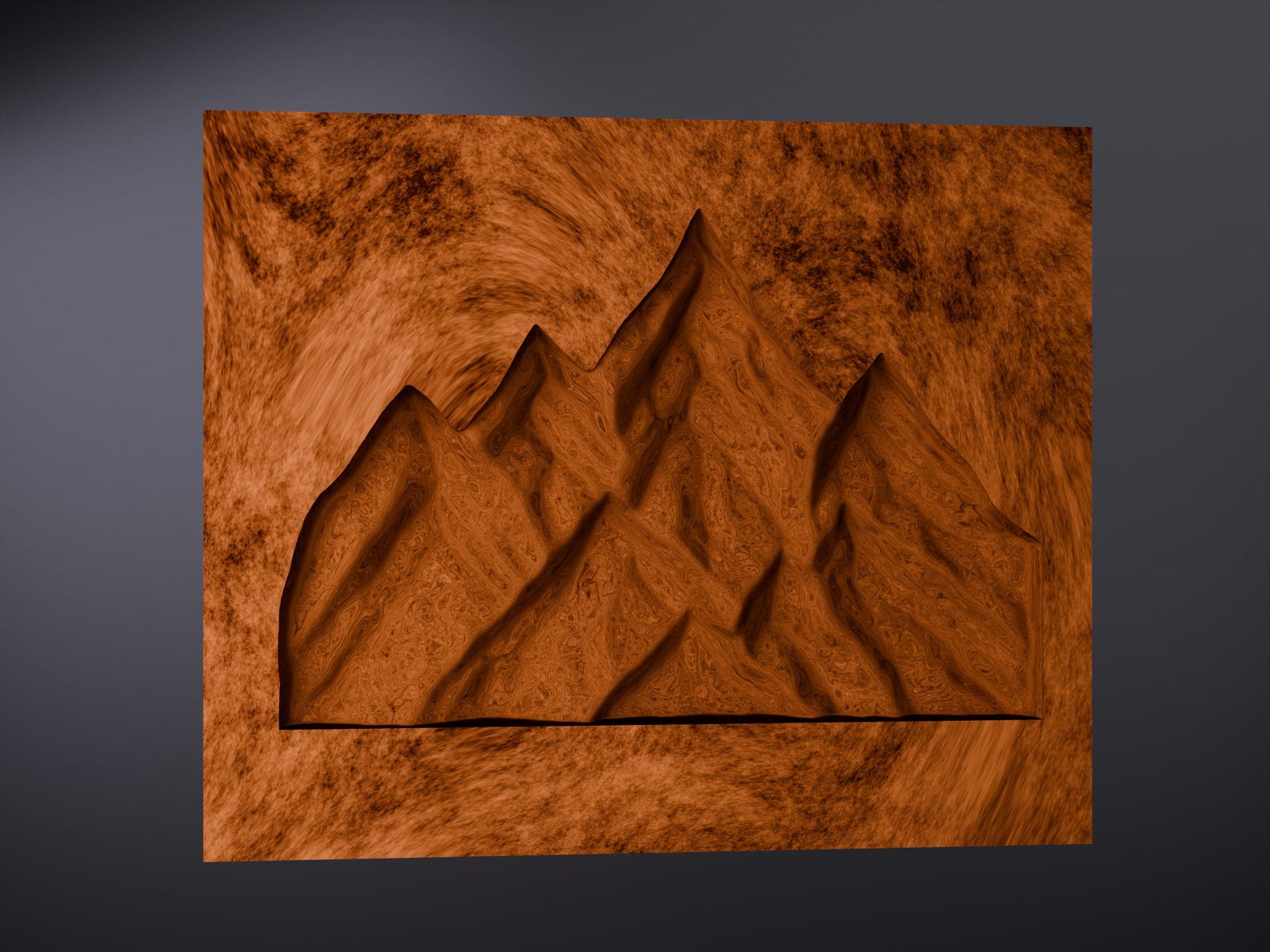 Mountain Range 3D STL Model for CNC Engraving, Wall Sculpture, Aspire ...