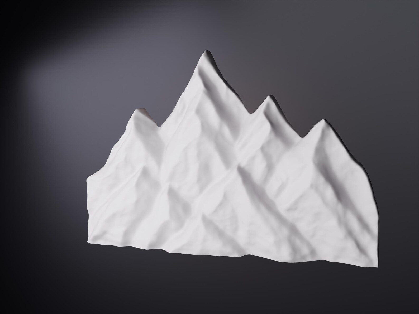 Mountain Range 3D STL Model for CNC Engraving, Wall Sculpture, Aspire ...