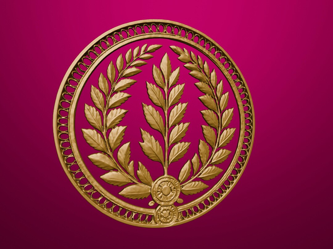 Laurel Wreath – 3D STL Model for CNC Carving, Stone Engraving, and 3D ...