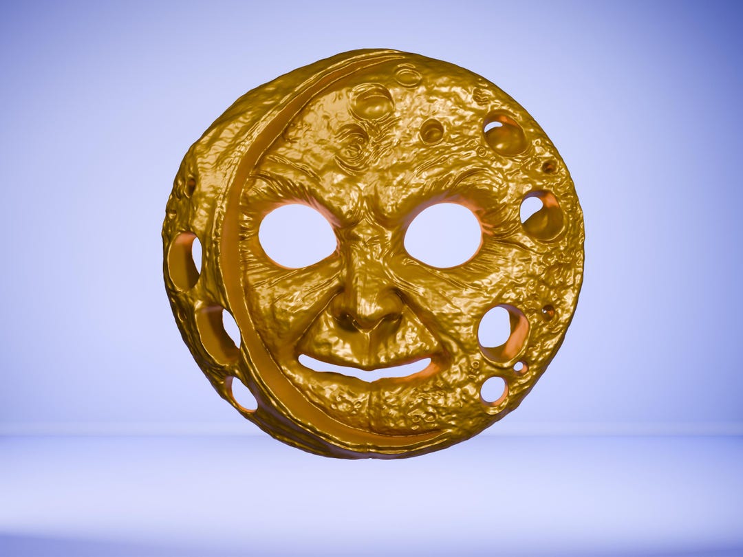 Cookie Moon Face 3D STL Model, Aspire, Artcam, CNC Relief, Wood Carving ...