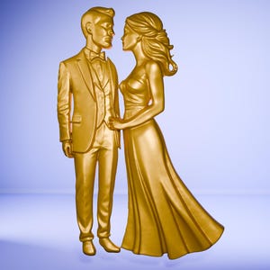 Bride and Groom 3D STL Mode - Etsy
