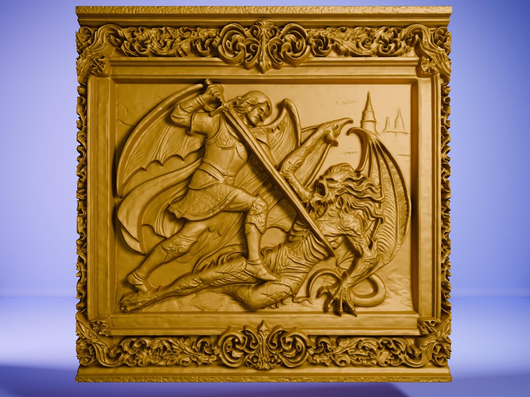 Angel Vs Devil Bas-relief 3D Model STL - Etsy