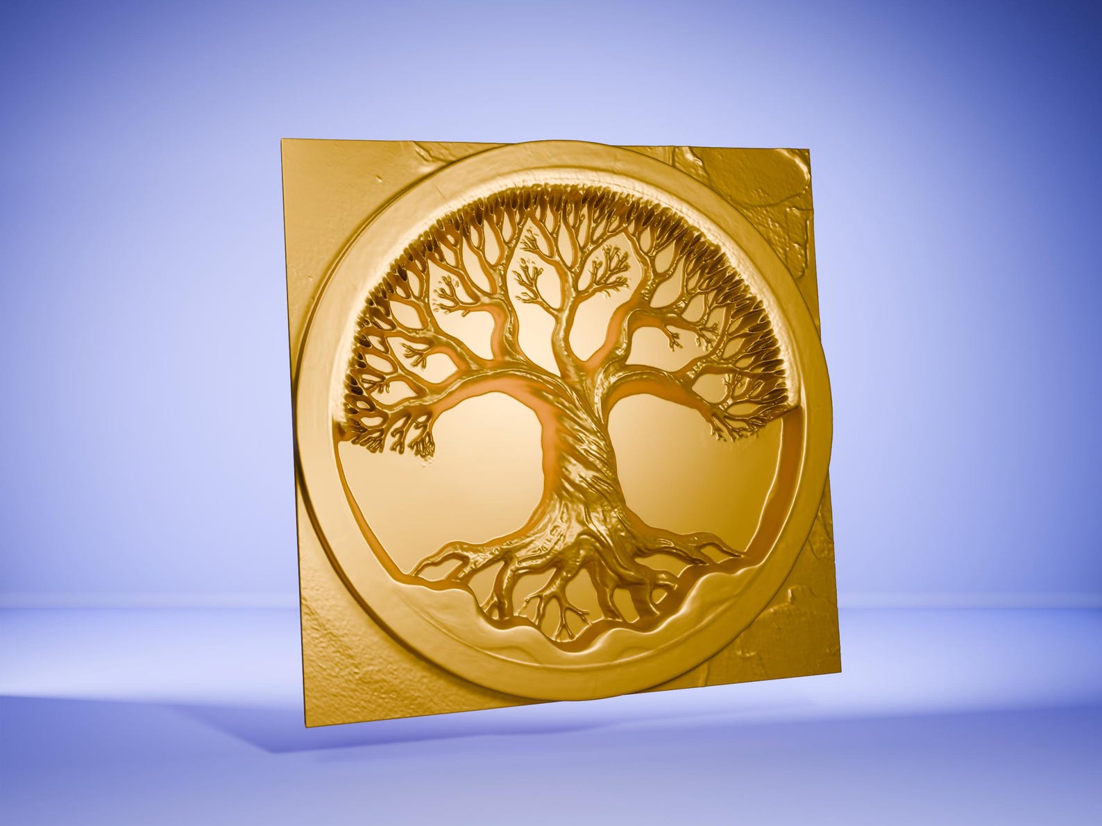 Round Tree of Life 3D STL Model for 3D Printing, CNC Relief ...