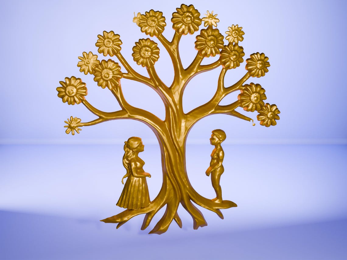 Tree of Life With Chldren 3D STL Model for Artcam, 3D Printer, CNC ...