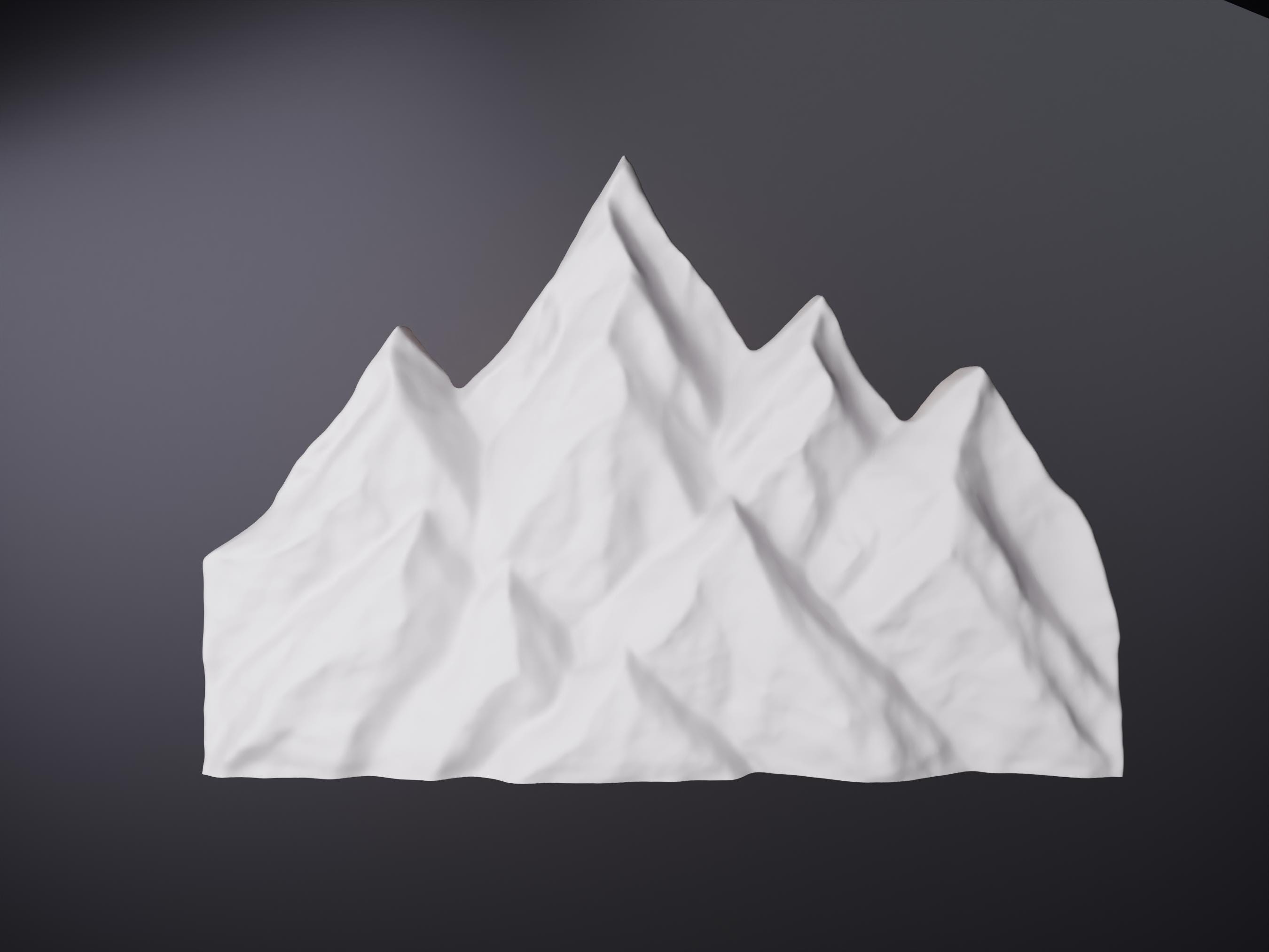 Mountain Range 3D STL Model for CNC Engraving, Wall Sculpture, Aspire ...