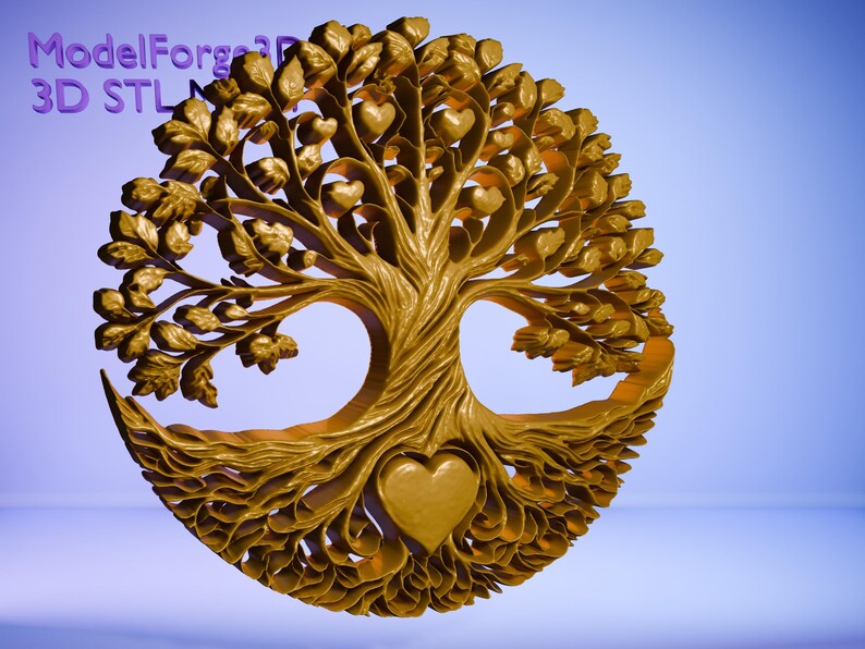 Tree of Life Foundation of Love 3D STL Model - Etsy