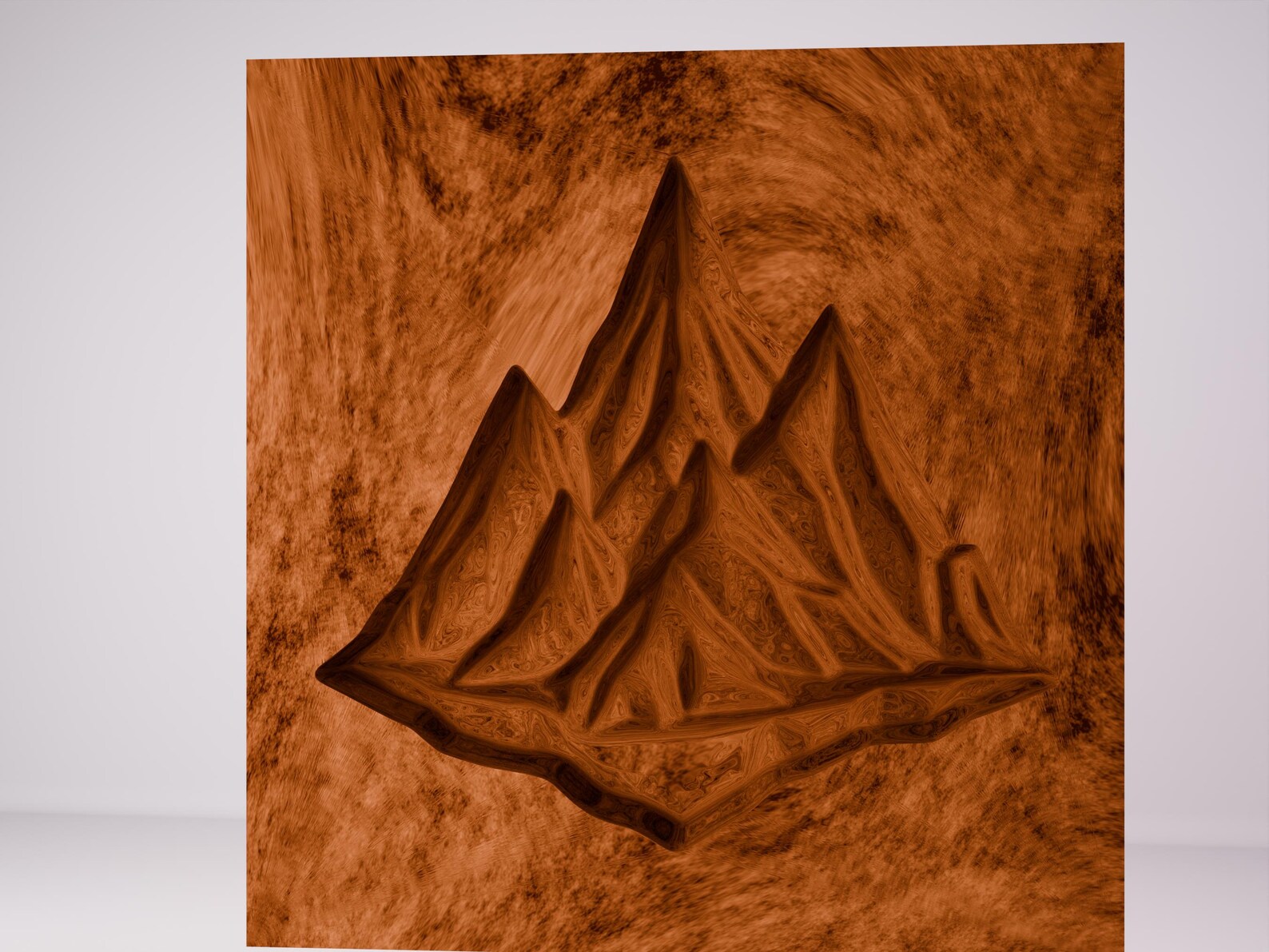 Mountain Landscape 3D STL Model for CNC Engraving, Wall Decor, Aspire ...