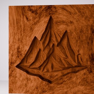Mountain Landscape 3D STL Model for CNC Engraving, Wall Decor, Aspire ...