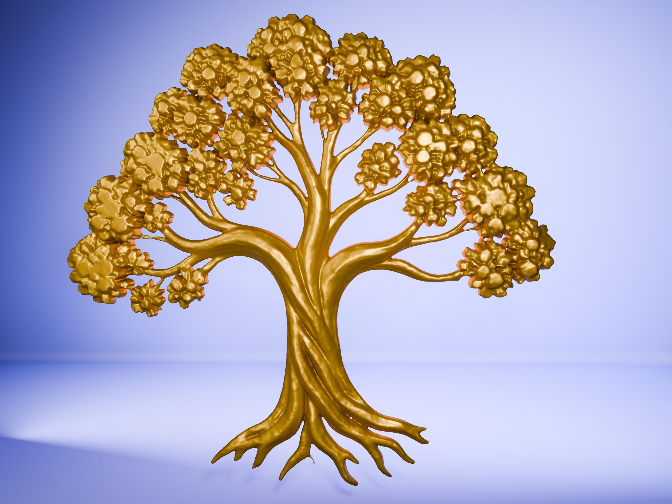 Tree of Happiness 3D STL Model for Artcam, 3D Printer, CNC Relief ...