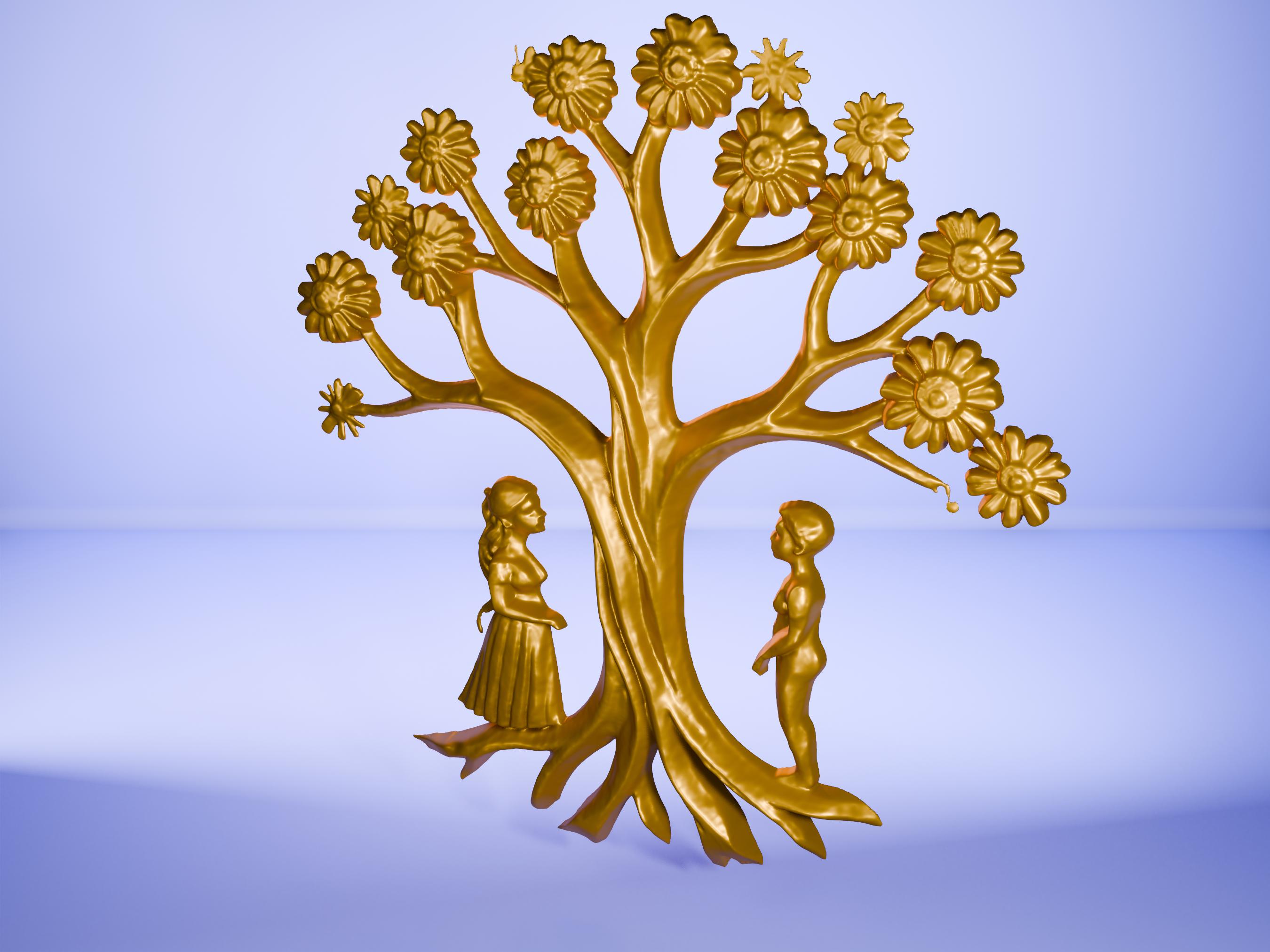 Tree of Life With Chldren 3D STL Model for Artcam, 3D Printer, CNC ...