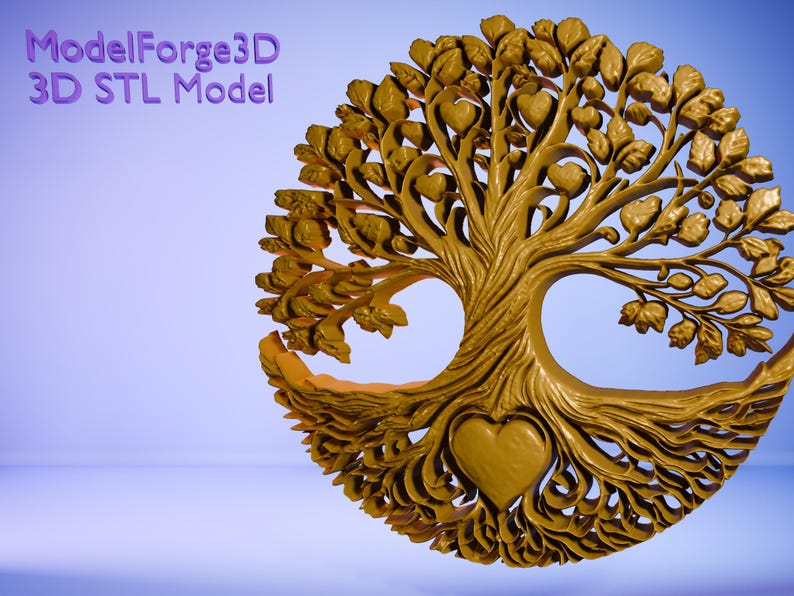 Tree of Life Foundation of Love 3D STL Model - Etsy