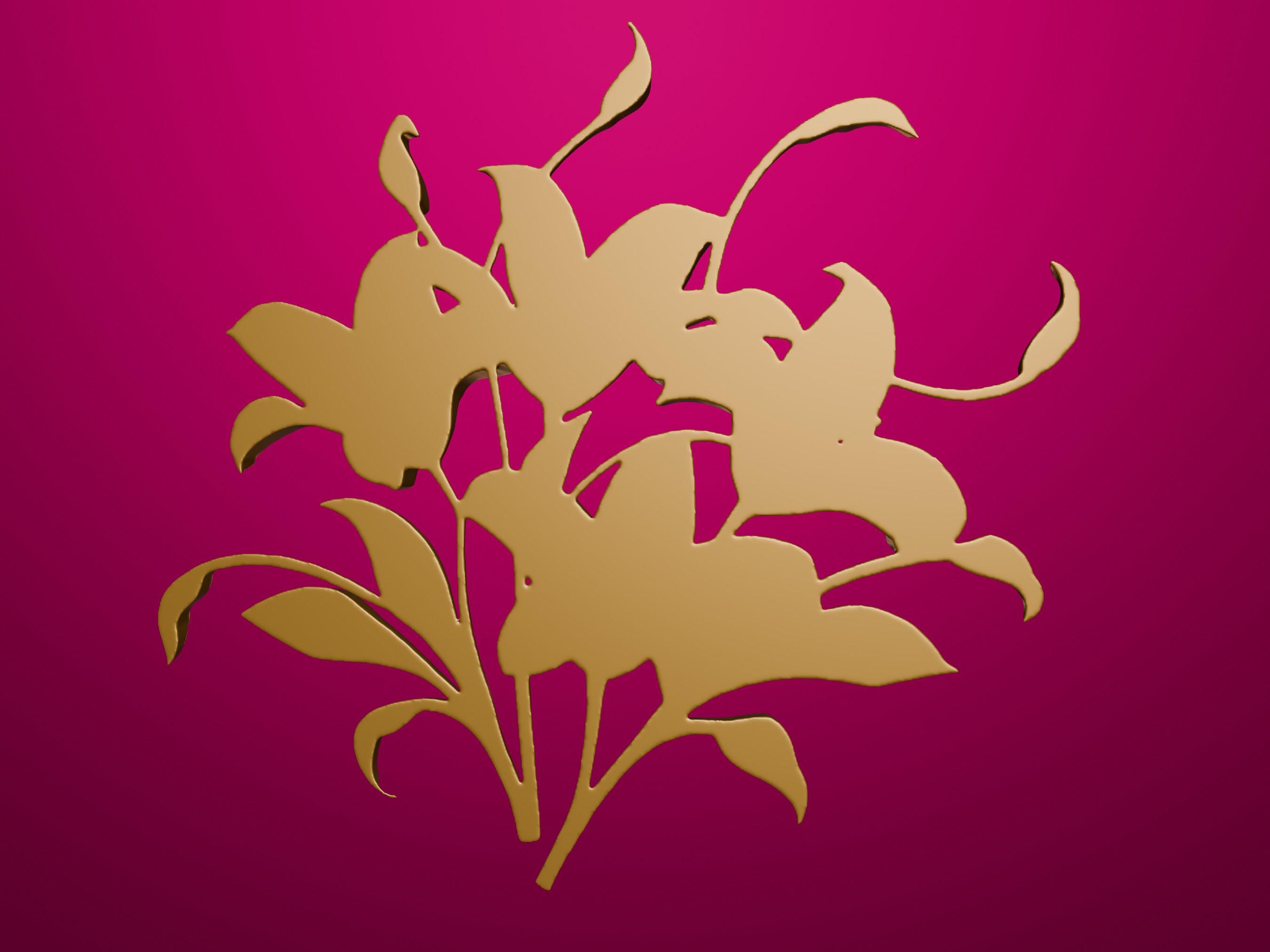Elegant Lily Bouquet 3D STL Model for Aspire Artcam, CNC Relief ...