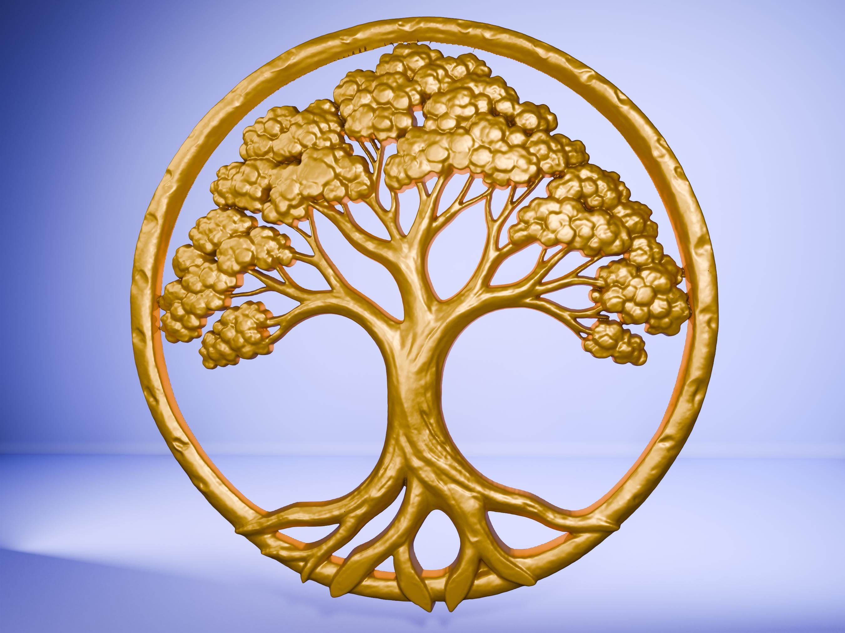 Tree of Life 3D STL Model for 3D Printing, CNC Relief, Woodworking ...