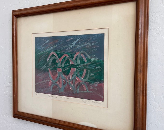 Vintage Original 'california Madness' Abstract Fay Colmar Signed Matted ...