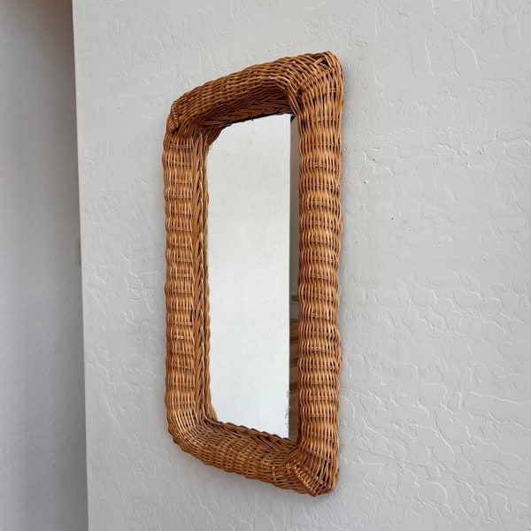 Wicker Vanity Mirror - Etsy