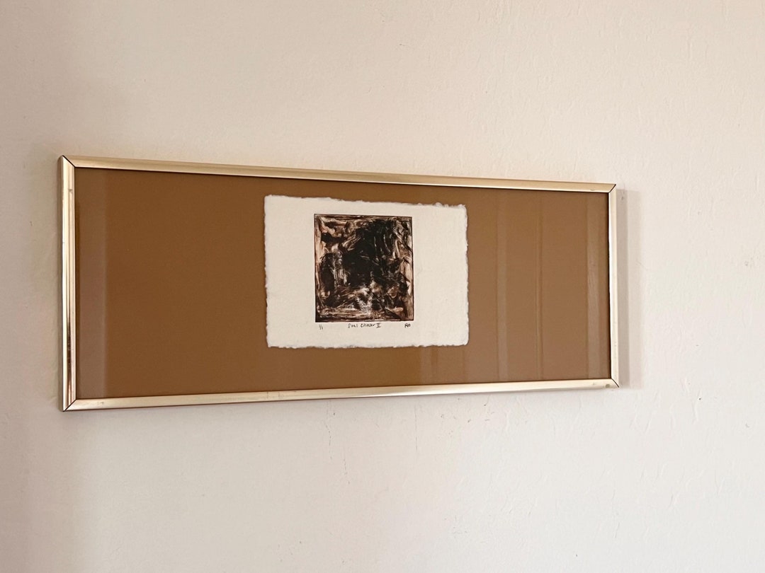 Original Fine Line Abstract Dry Point Etching 'soul Chaser II' Narrow ...