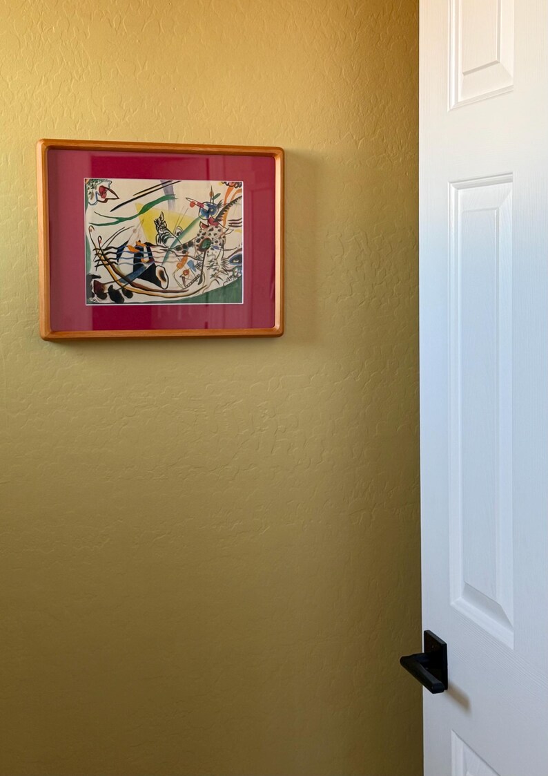 1919 'green Border' Wassily Kandinsky in Solid Teakwood Frame Abstract ...