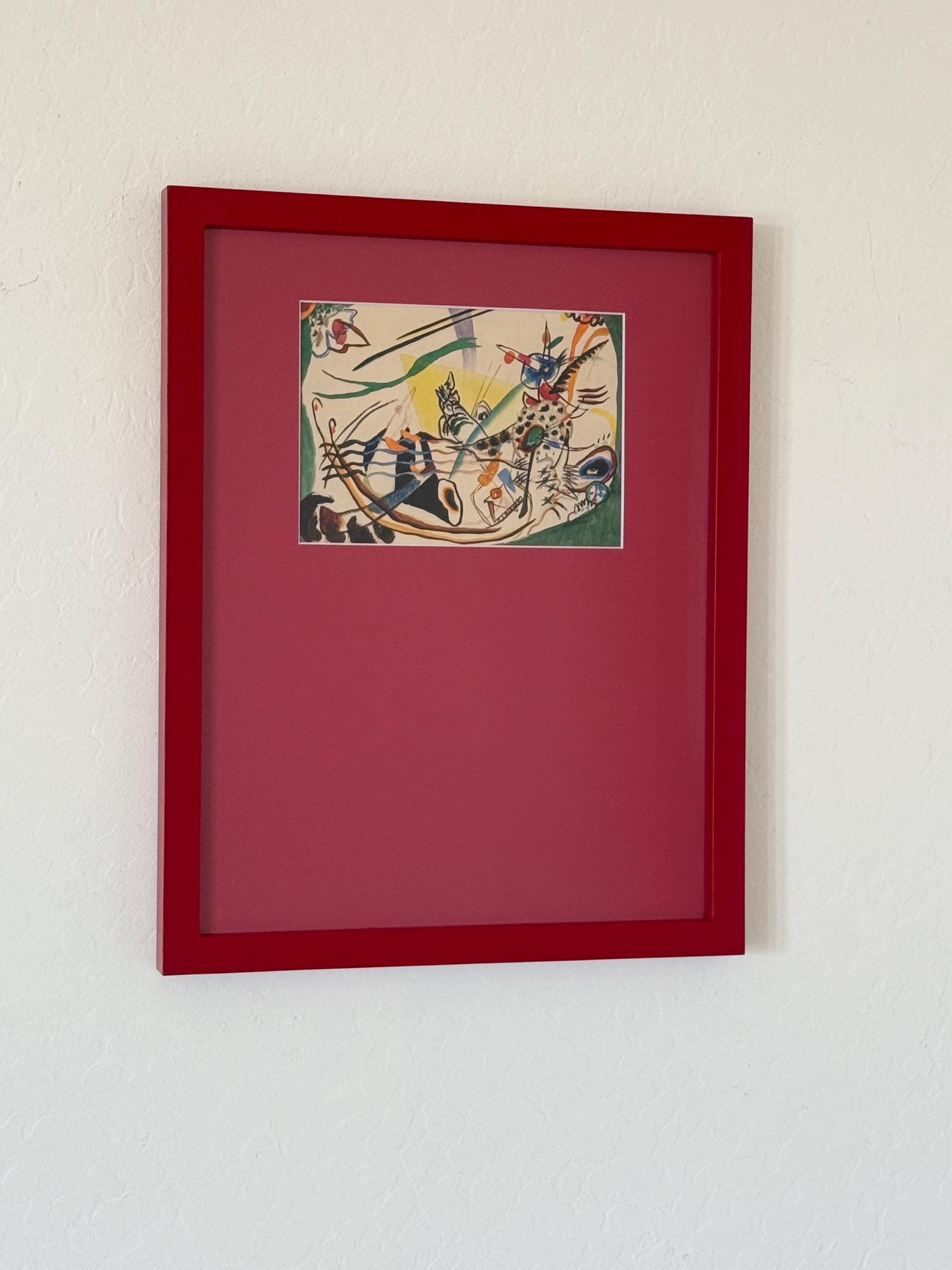 1919 'green Border' Wassily Kandinsky in Red Monochrome Framed Abstract ...