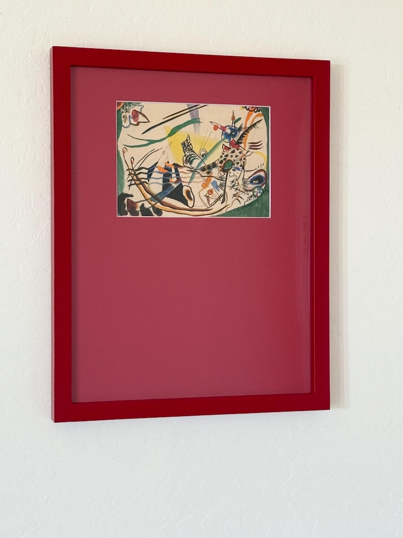 1919 'green Border' Wassily Kandinsky in Red Monochrome Framed Abstract ...