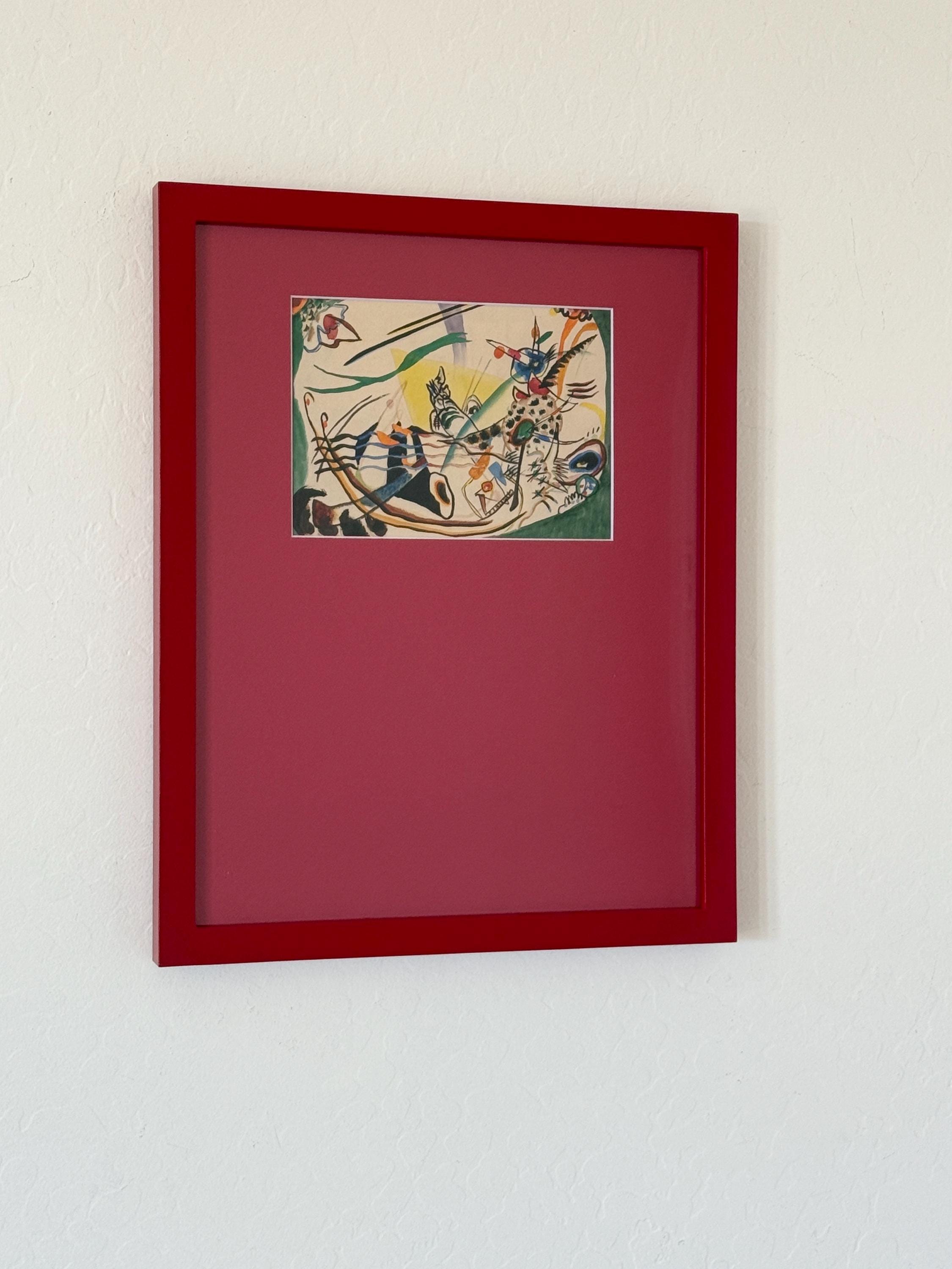1919 'green Border' Wassily Kandinsky in Red Monochrome Framed Abstract ...
