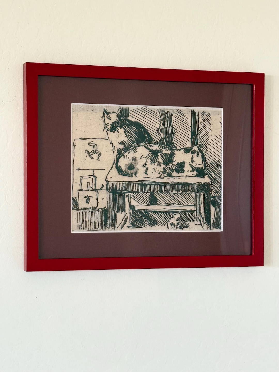 1889 "manx Cats–isle of Man" by Julian Alden Weir Fine Framed Print ...