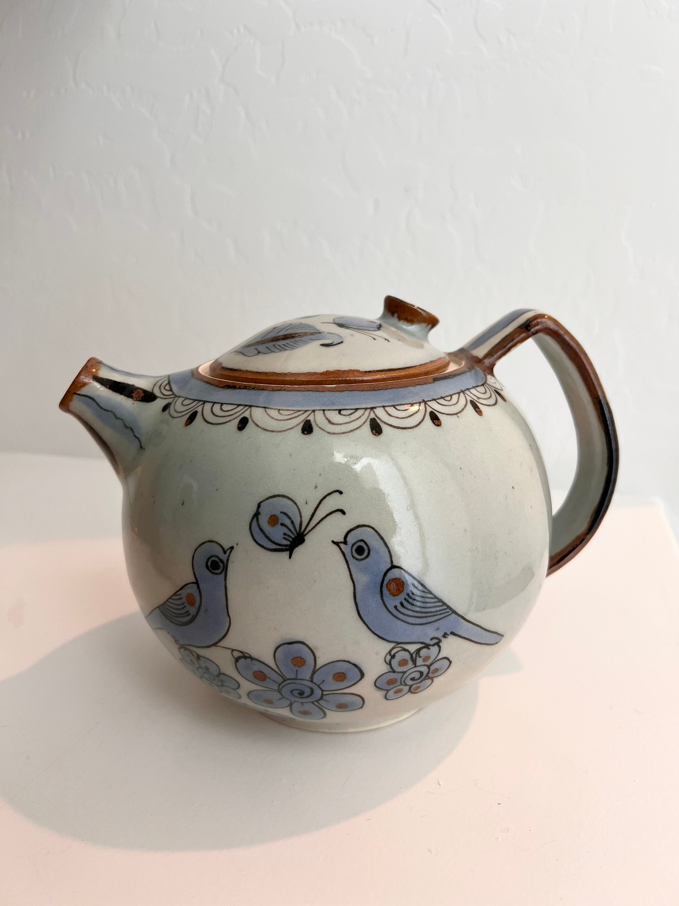 Vintage Large 64 Oz Ken Edwards El Palomer Tonala Teapot, Stoneware ...