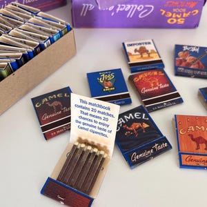 Vintage Box of 50 Original Camel Matches Collectable Matchbooks ...