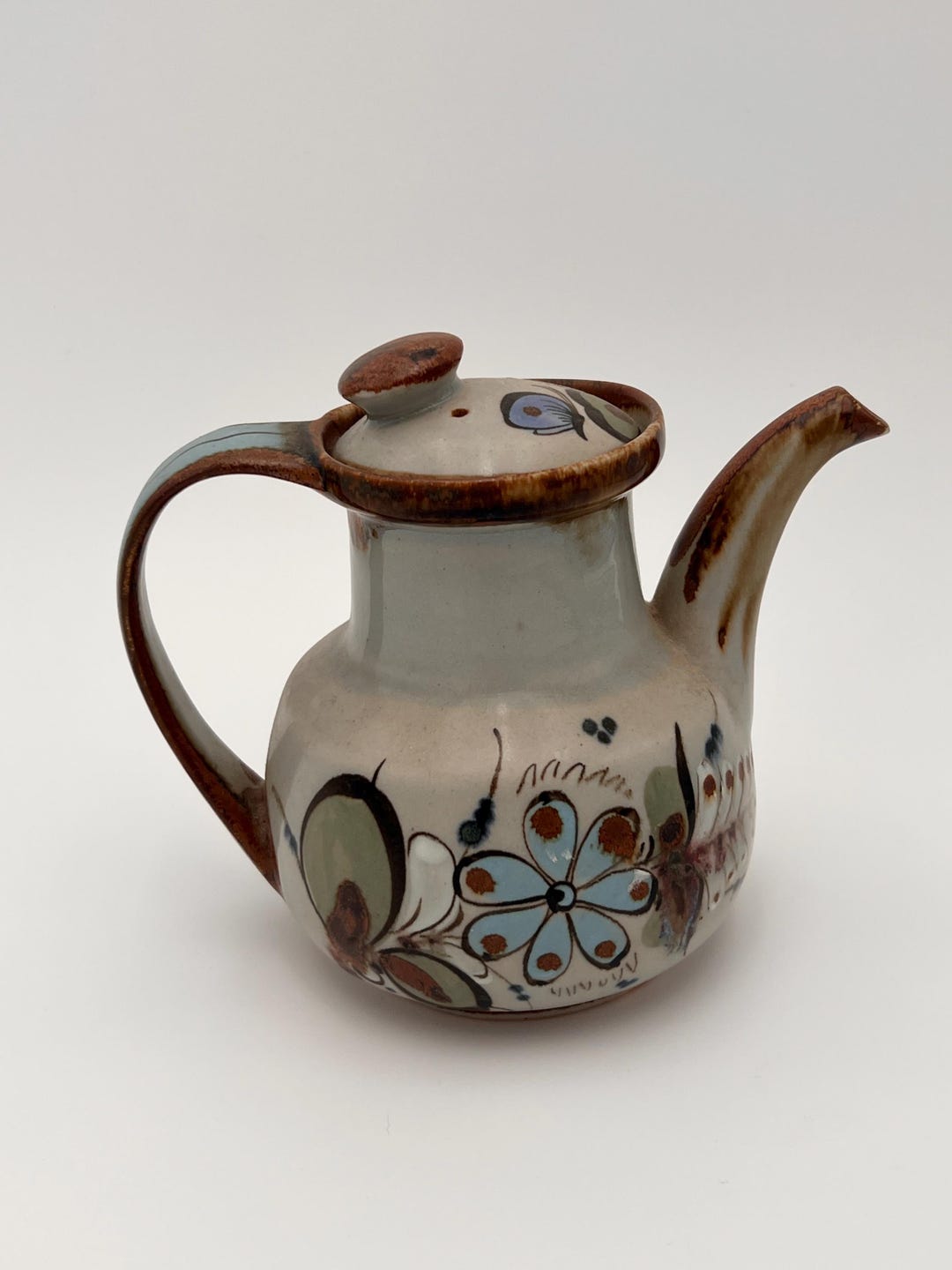 Vintage Ken Edwards Signed Tonala Teapot, Vintage Tonala Stoneware Bird ...