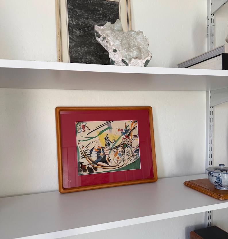 1919 'green Border' Wassily Kandinsky in Solid Teakwood Frame Abstract ...