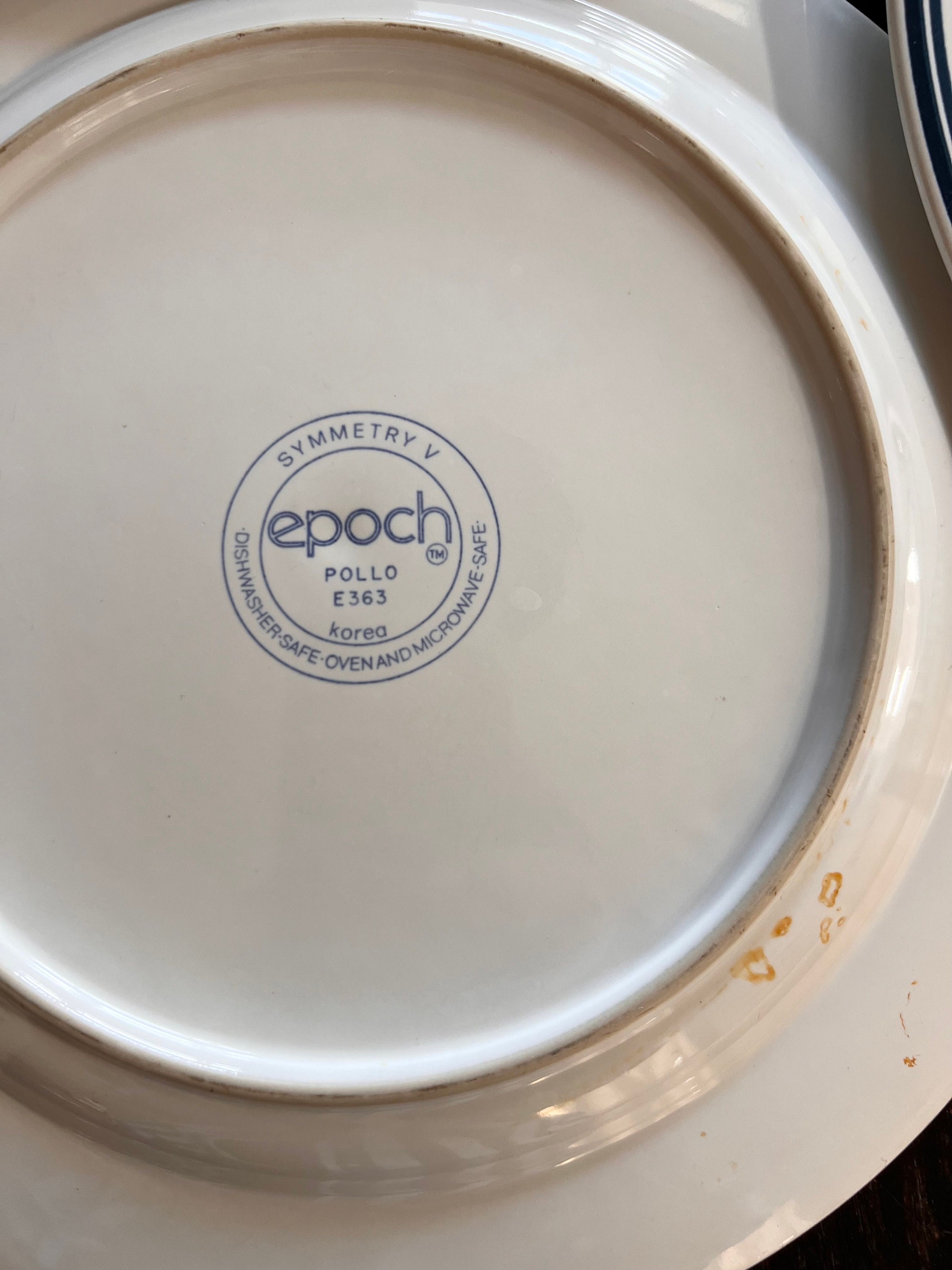 3 Vintage Duck Epoch Polo E363 Korea 10 3/8 Plates, Stoneware, Stripes ...