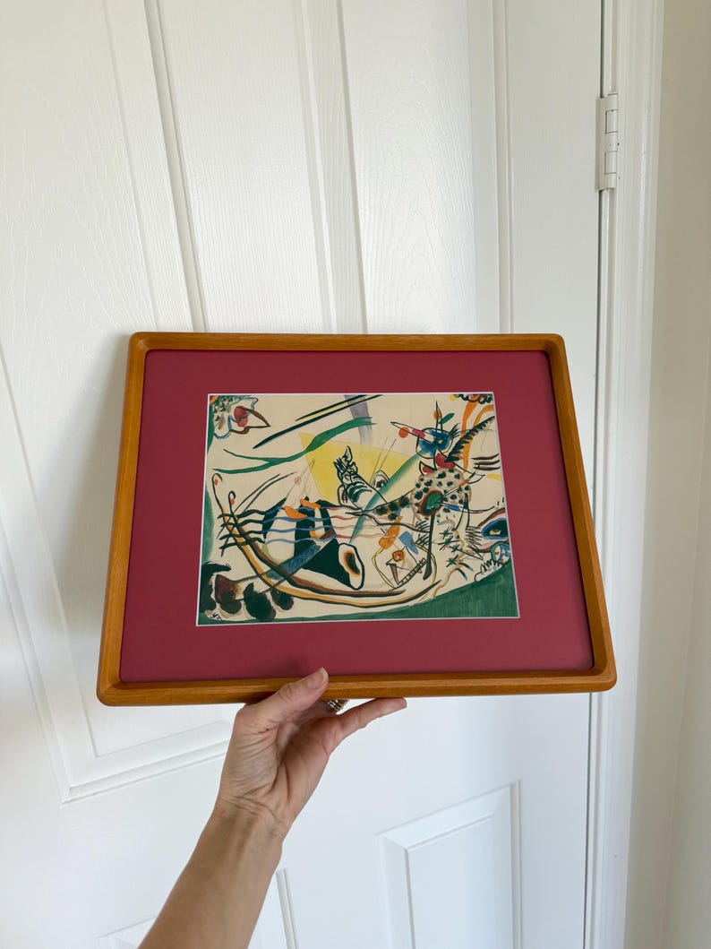 1919 'green Border' Wassily Kandinsky in Solid Teakwood Frame Abstract ...