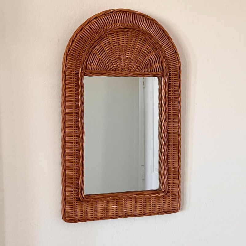Wicker Vanity Mirror - Etsy