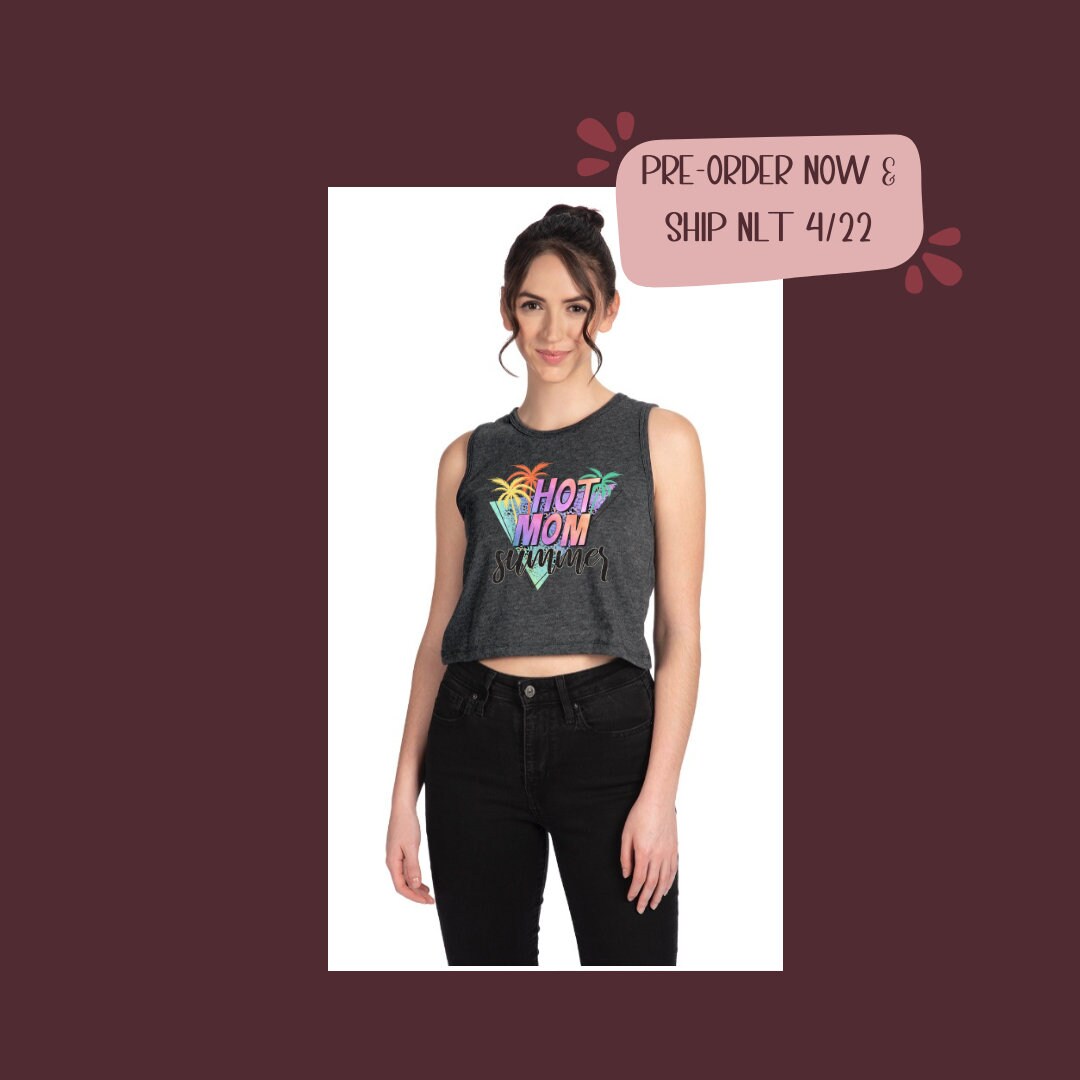 Hot Mom Summer Hot Mom Mom Life Millennial Moms Cropped Tank Top Etsy