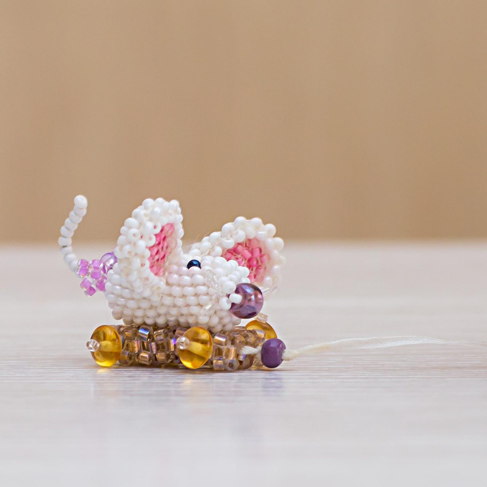 Beaded Mouse Pattern | DIY Bead Weaving Tutorial | PDF Beading ...