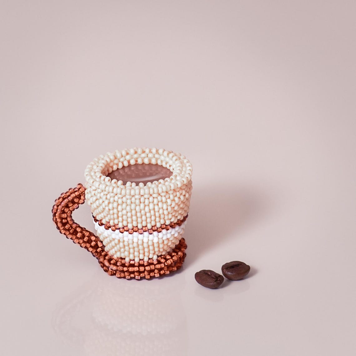 Beaded Coffee Cup Pattern – Easy Peyote Stitch Miniature Tutorial – DIY ...