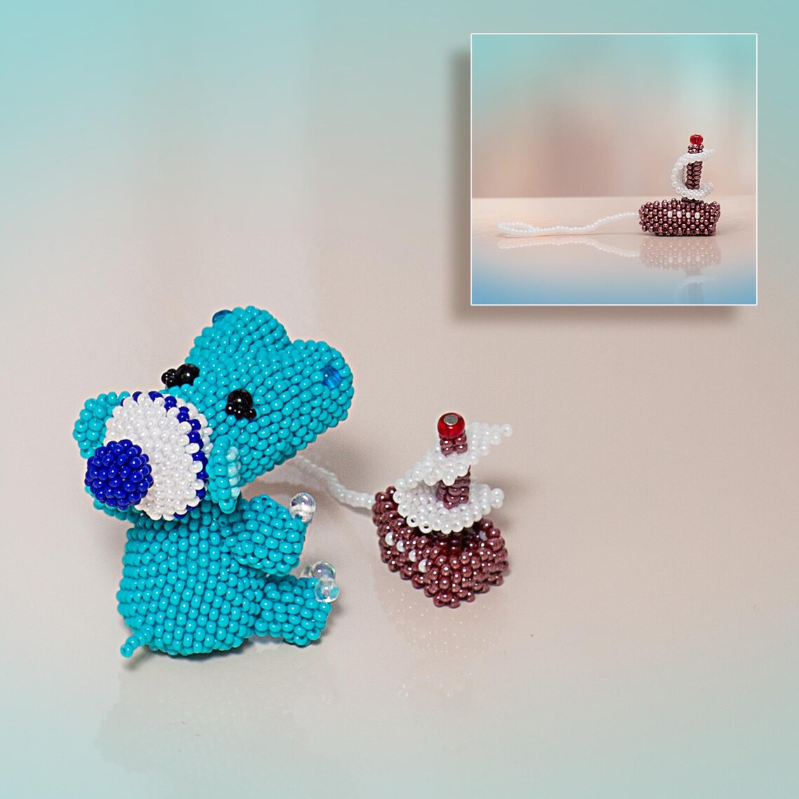 Little Hippo PDF Tutorial | Detailed Peyote Stitch Beading Pattern ...
