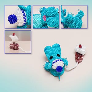 Little Hippo PDF Tutorial | Detailed Peyote Stitch Beading Pattern ...