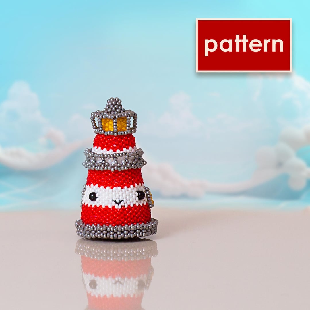 Beaded Lighthouse Pattern | Peyote Stitch Tutorial PDF | Nautical Bead ...