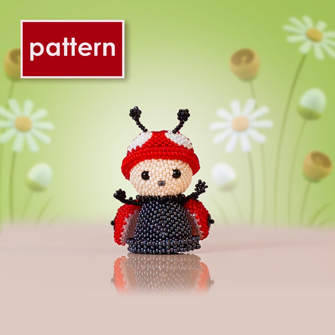 Beaded Ladybug Pattern PDF | Peyote Stitch Tutorial | Insect Figurine ...