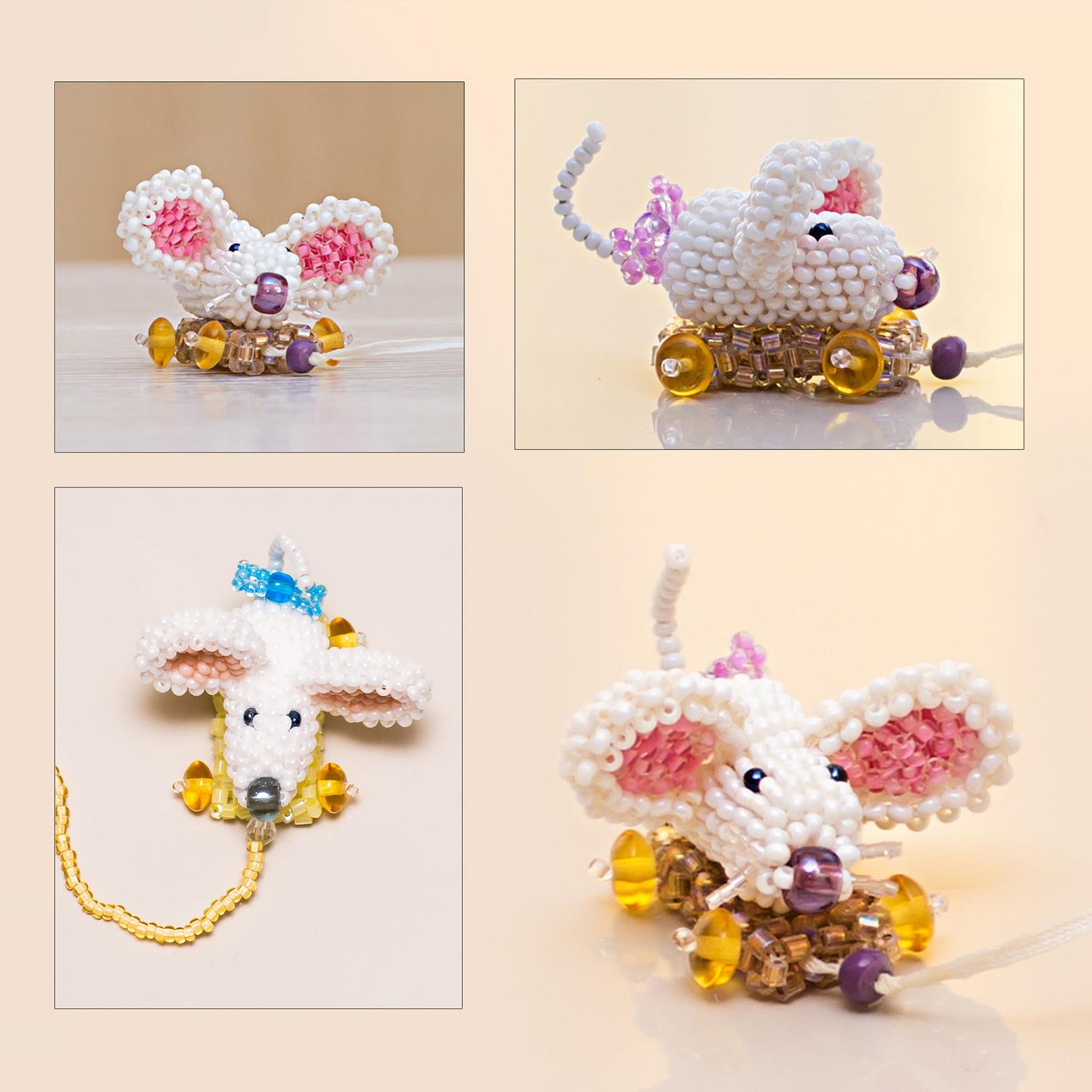 Beaded Mouse Pattern | DIY Bead Weaving Tutorial | PDF Beading ...