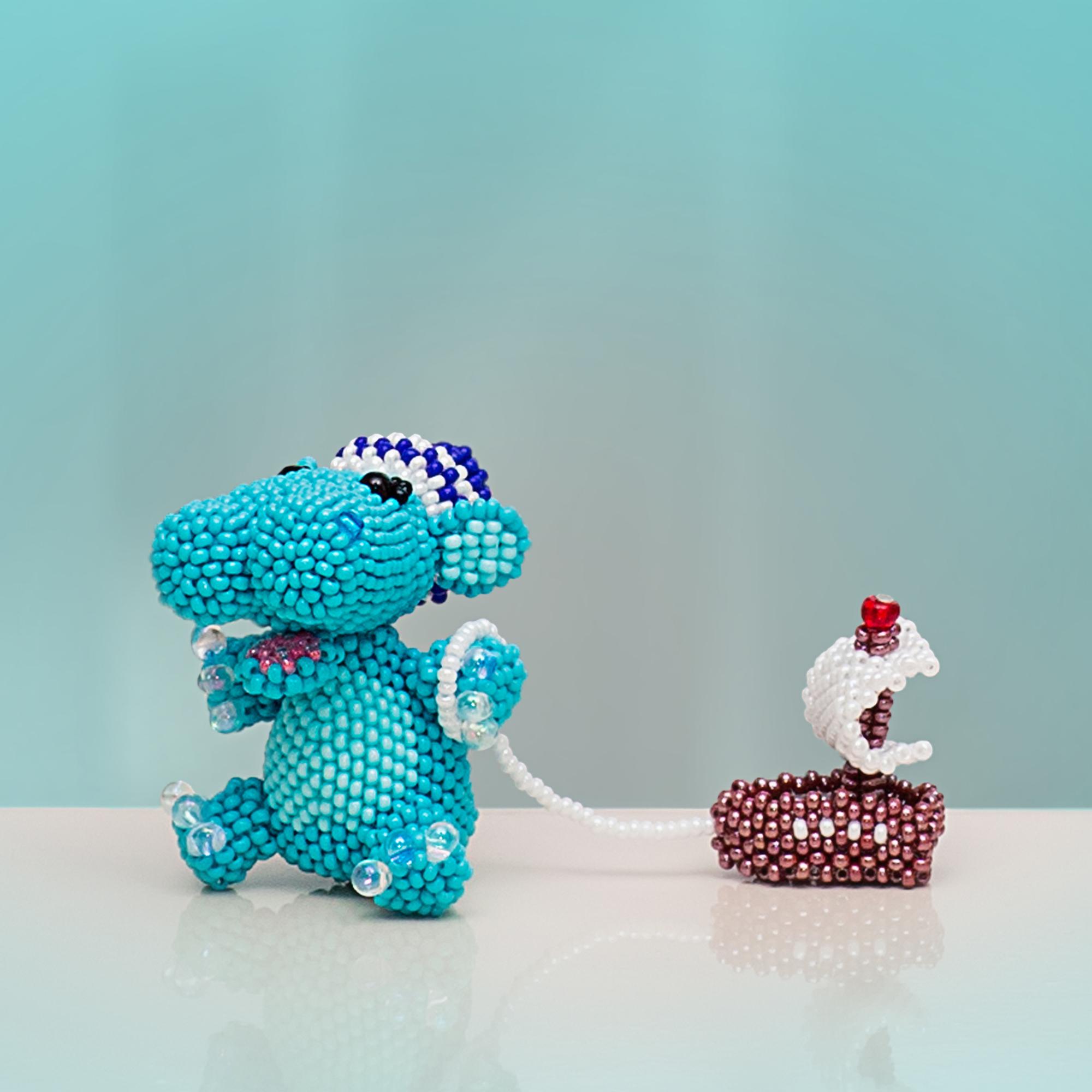 Little Hippo PDF Tutorial | Detailed Peyote Stitch Beading Pattern ...