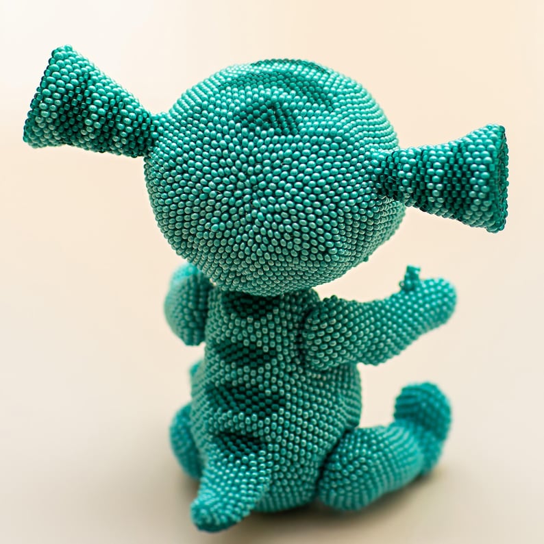 Beading Tutorial Alien | PDF Pattern Geometric Peyote Stitch | DIY ...