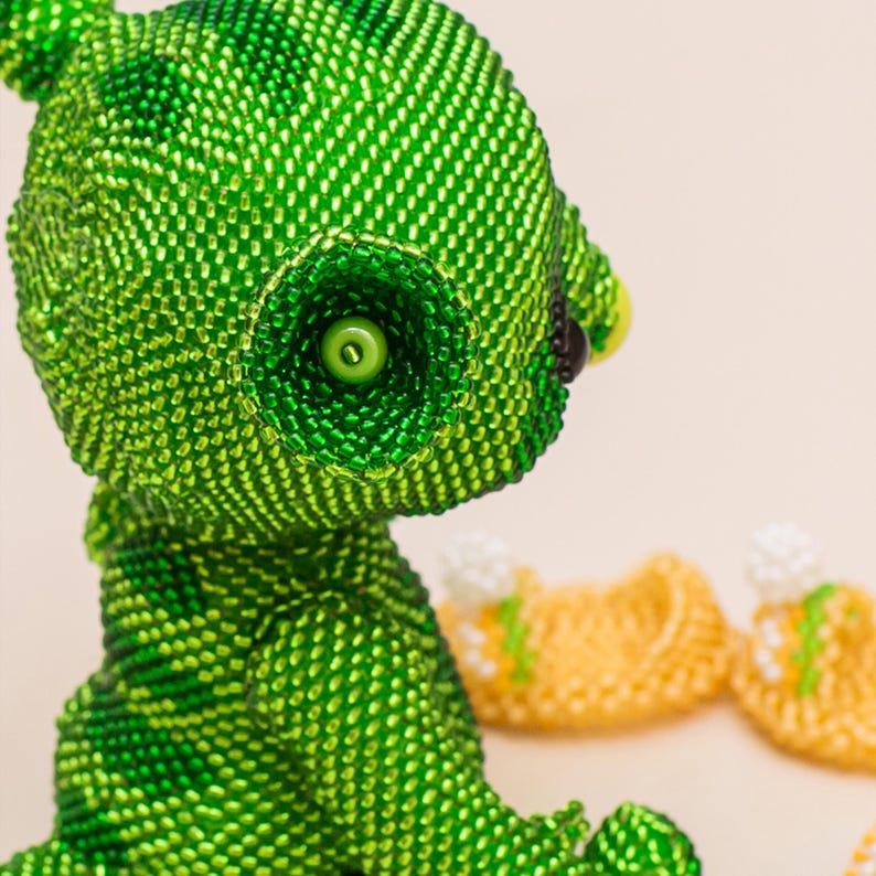 Beading Tutorial Alien | PDF Pattern Geometric Peyote Stitch | DIY ...