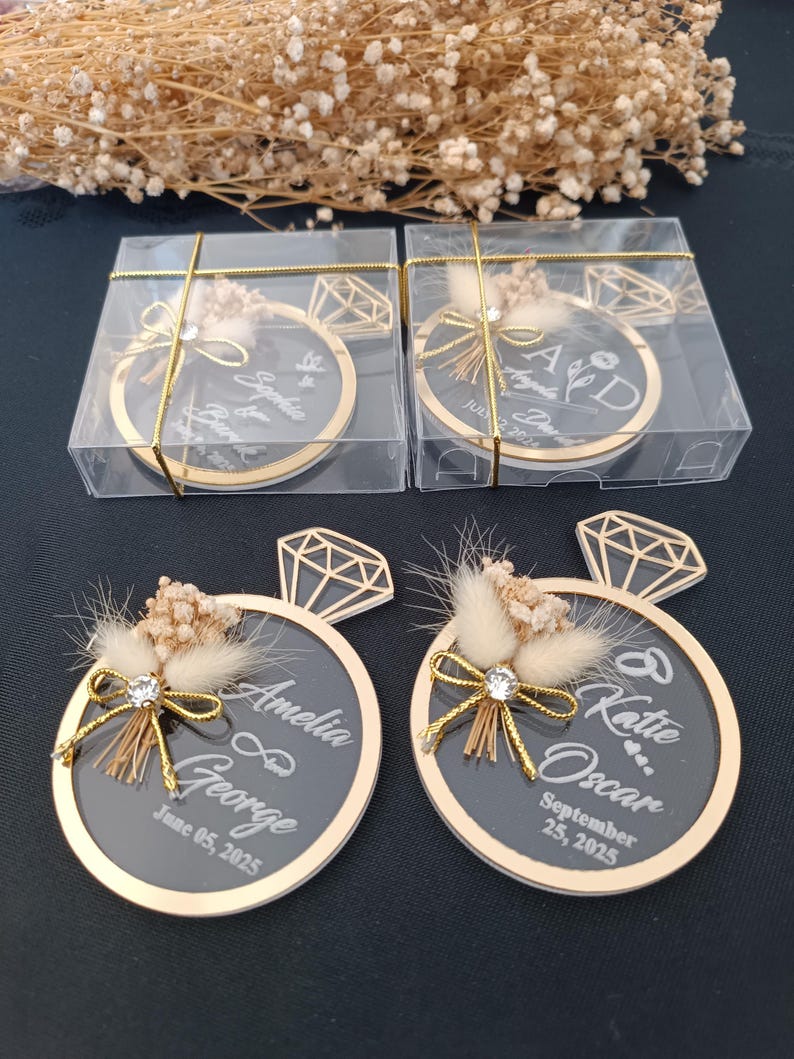 Wedding Magnet Favors: Personalized Magnet, Plexyglass Gifts - Etsy