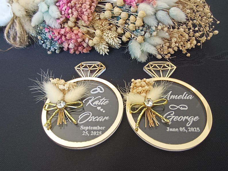 Wedding Magnet Favors: Personalized Magnet, Plexyglass Gifts - Etsy