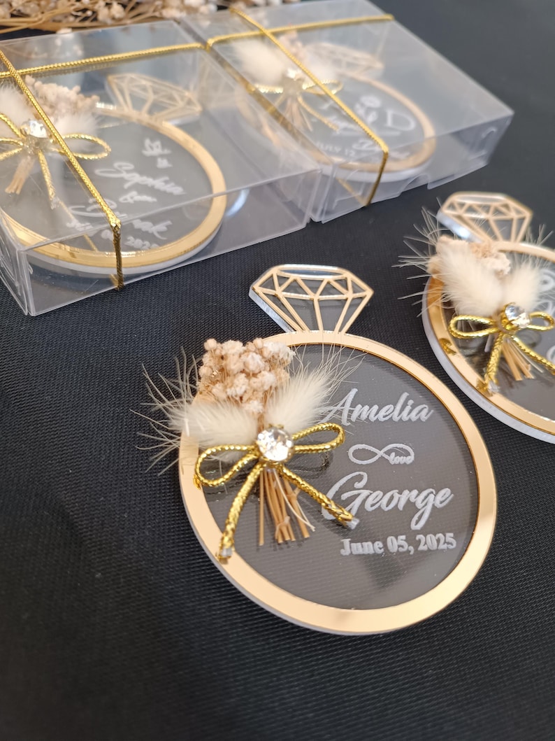 Wedding Magnet Favors: Personalized Magnet, Plexyglass Gifts - Etsy
