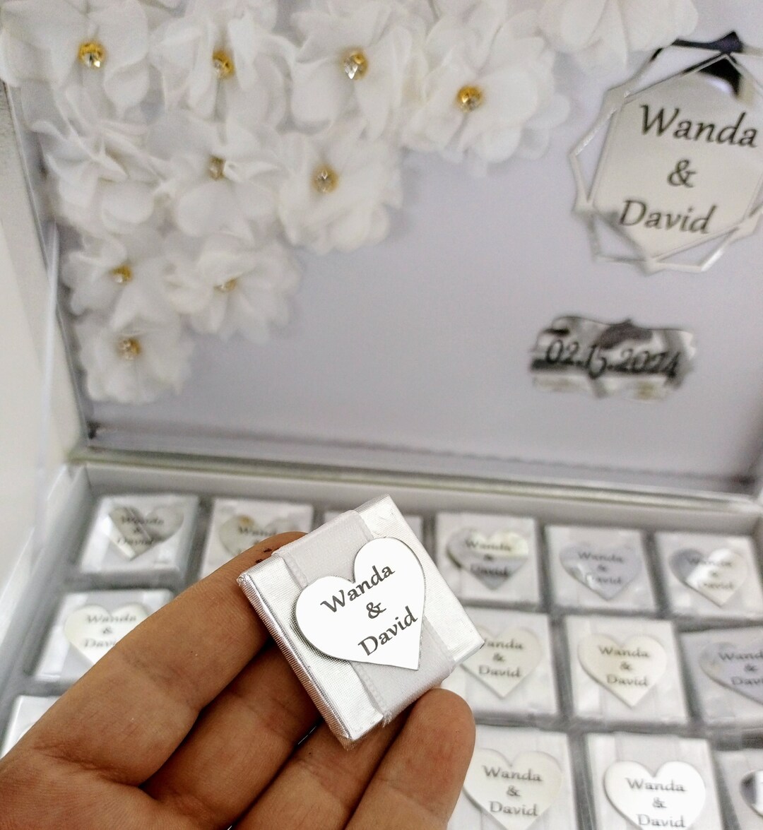 Wedding Chocolate Box, Chocolate Favors, Milky Chocolates - Etsy