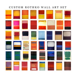 Custom Set of 3 Mark Rothko Wall Art, Set of 3 Rothko Artwork Print ...