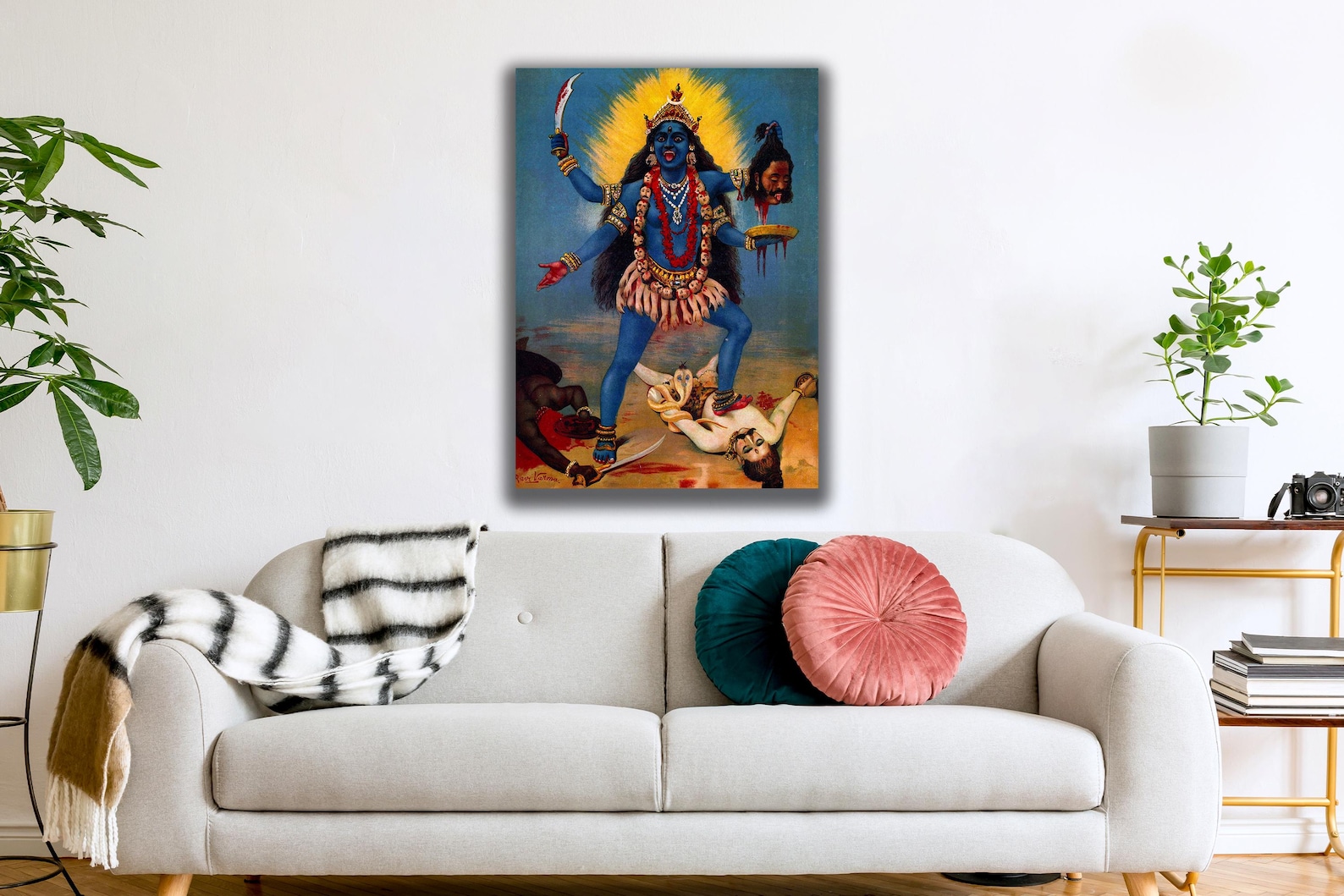 Kali de Raja Ravi Varma: Impresión de arte mitológico de la diosa hindú ...