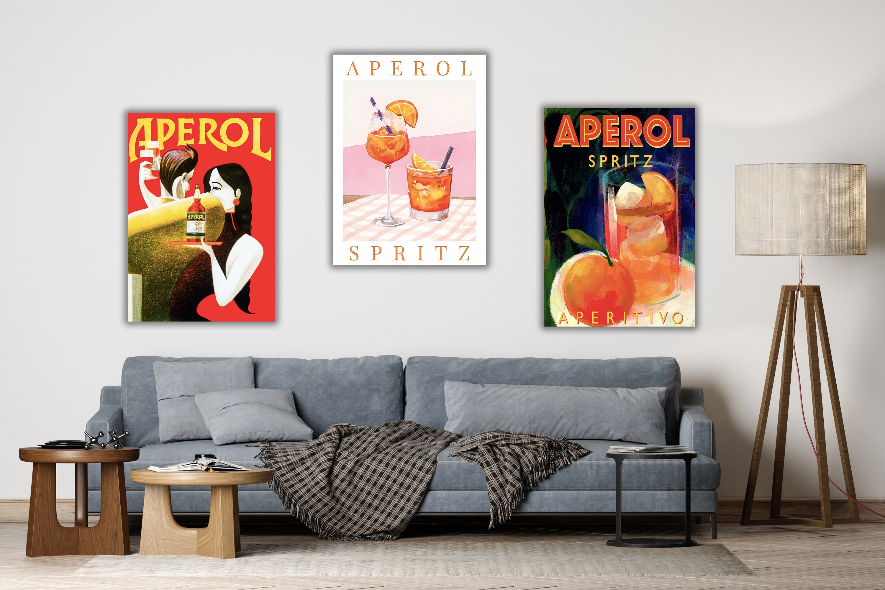 Set of 3 Aperol Canvas Wall Art, Aperol Print Set, Aperol Vintage ...